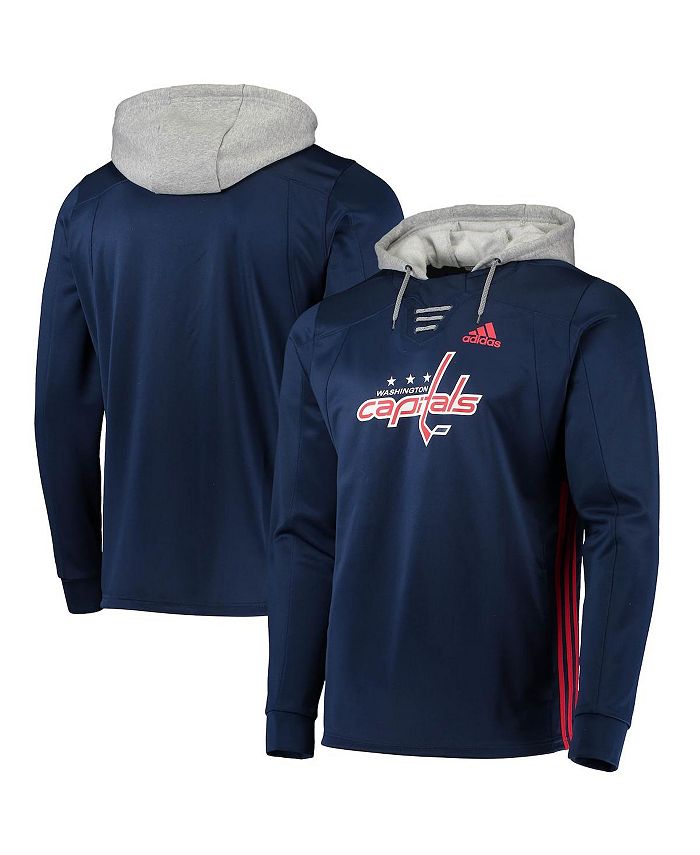 adidas Men's Navy Washington Capitals Skate Lace AEROREADY Pullover ...