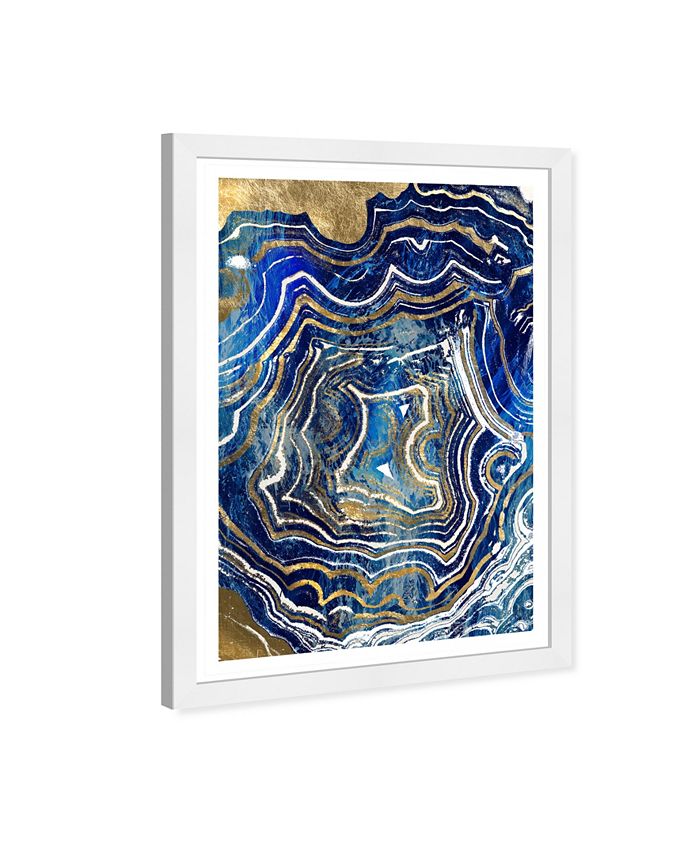 Wynwood Studio Abstract Sea Geode Framed Print Wall Art, 15" x 21" - Macy's