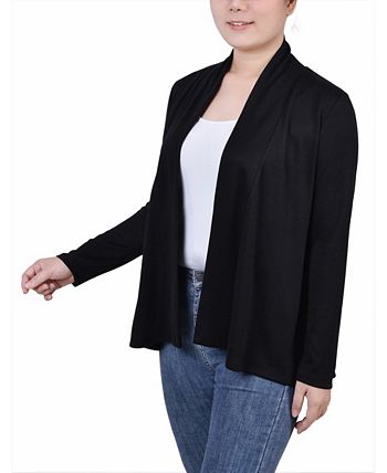 NY Collection Women's Sleeve Swing Cardigan Sweater - Macy's