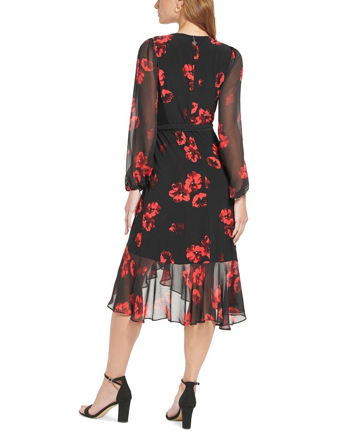Tommy Hilfiger Womens Montreux Floral Print Midi Dress Macys