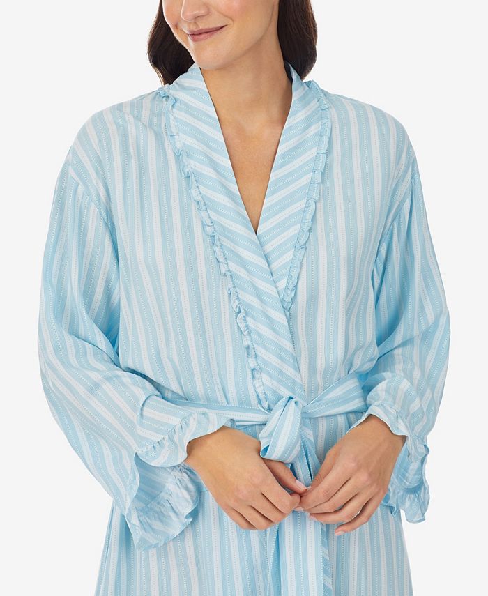 Eileen West Women's Short Wrap Ruffle Robe - Macy's