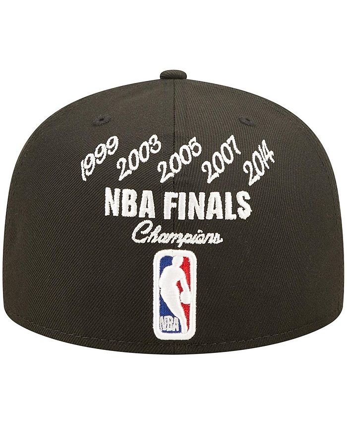 New Era Men's Black San Antonio Spurs 5x NBA Finals Champions Crown ...