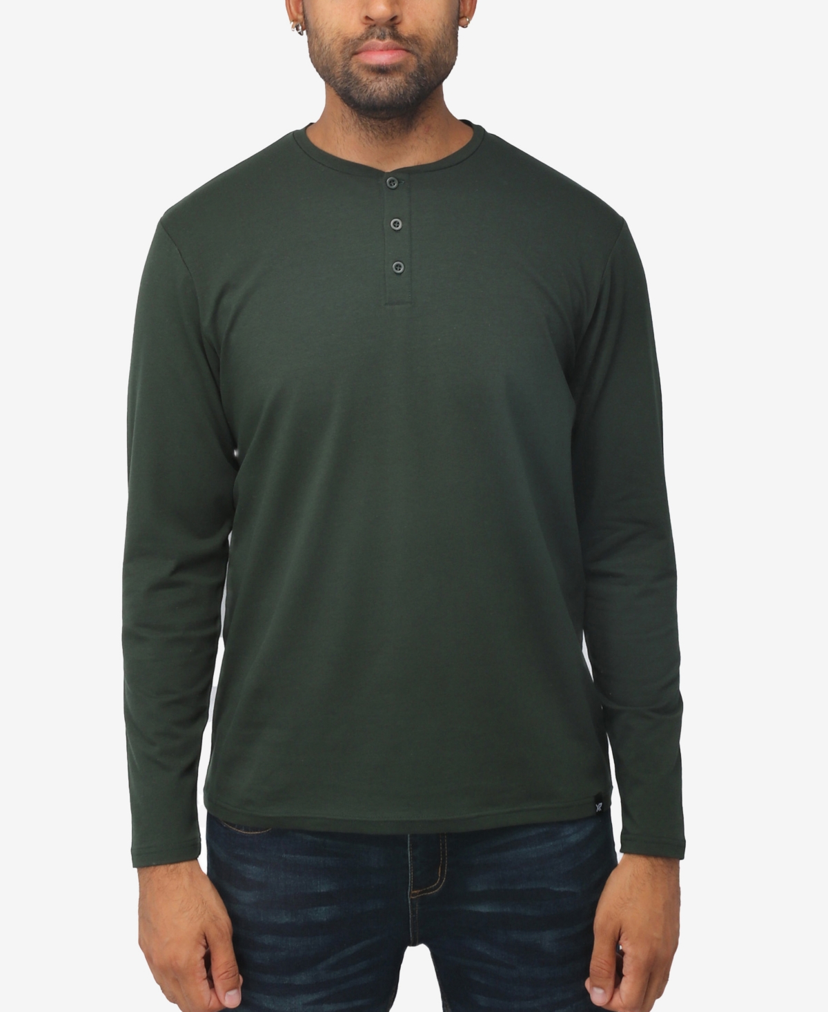 Click here for X-Ray Mens Soft Stretch Henley Neck Long Sleeve T-... prices