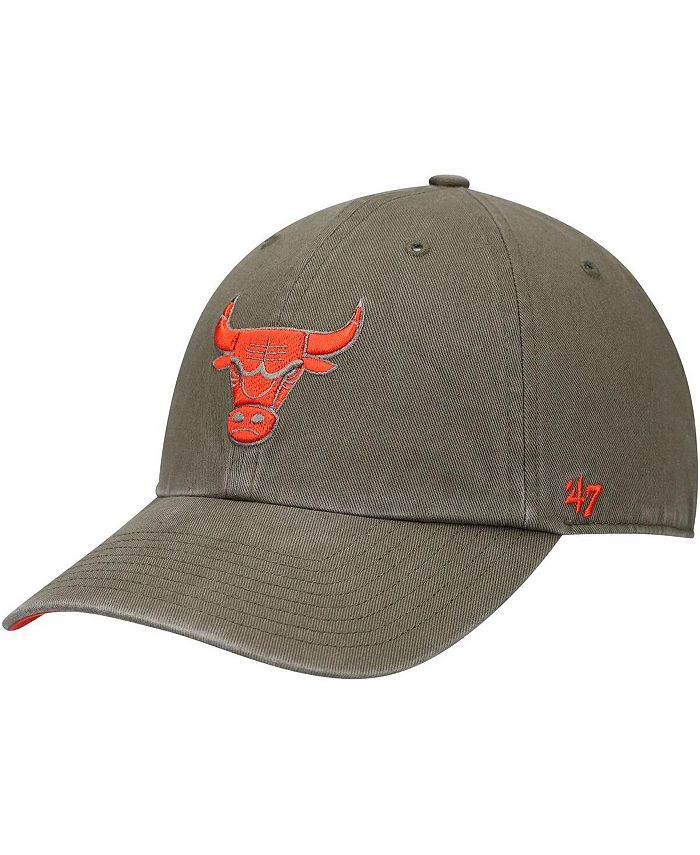 '47 Brand Men's '47 Olive Chicago Bulls Ballpark Clean Up Adjustable ...