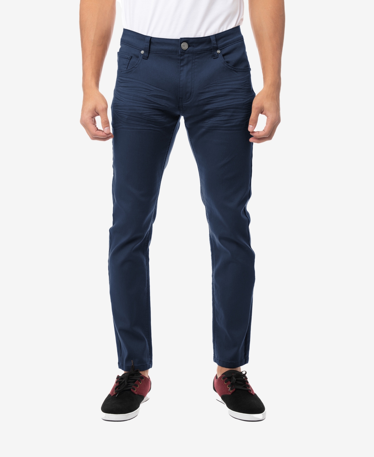 Click here for Mens Stretch 5 Pocket Skinny Jeans - Navy prices