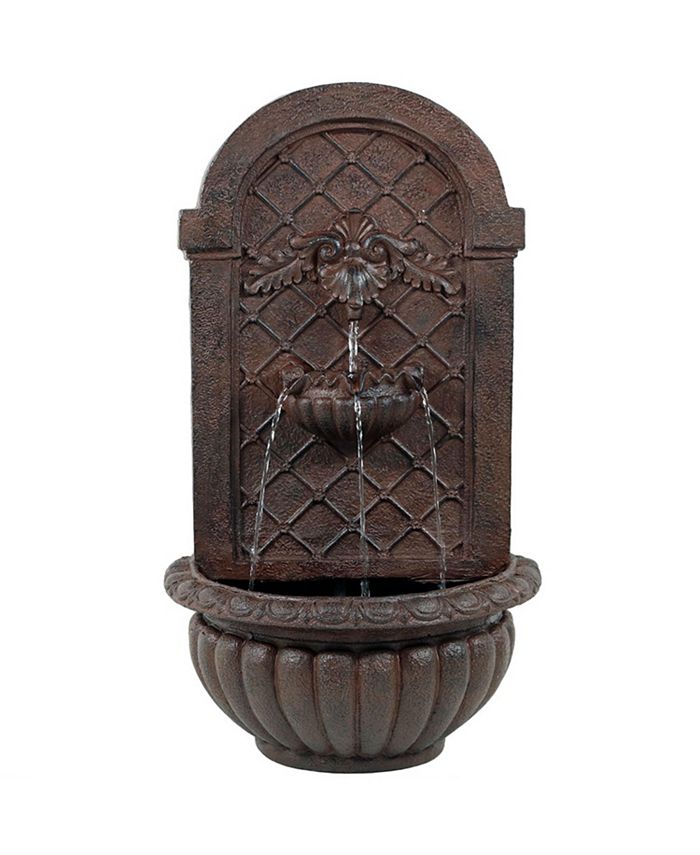 Sunnydaze Decor Venetian Polystone Outdoor Wall Fountain - Iron - Macy's