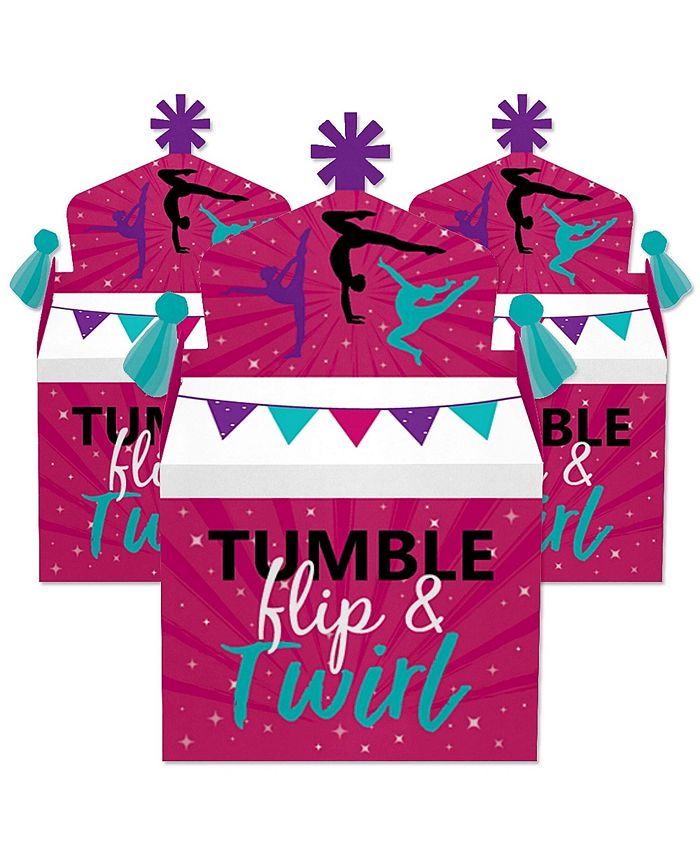 Big Dot of Happiness Tumble, Flip and Twirl - Gymnastics - Treat Box ...