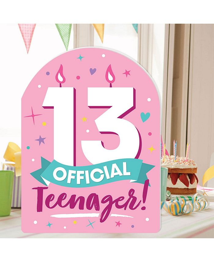 Big Dot of Happiness Girl 13th Birthday - Happy Birthday Giant Greeting ...