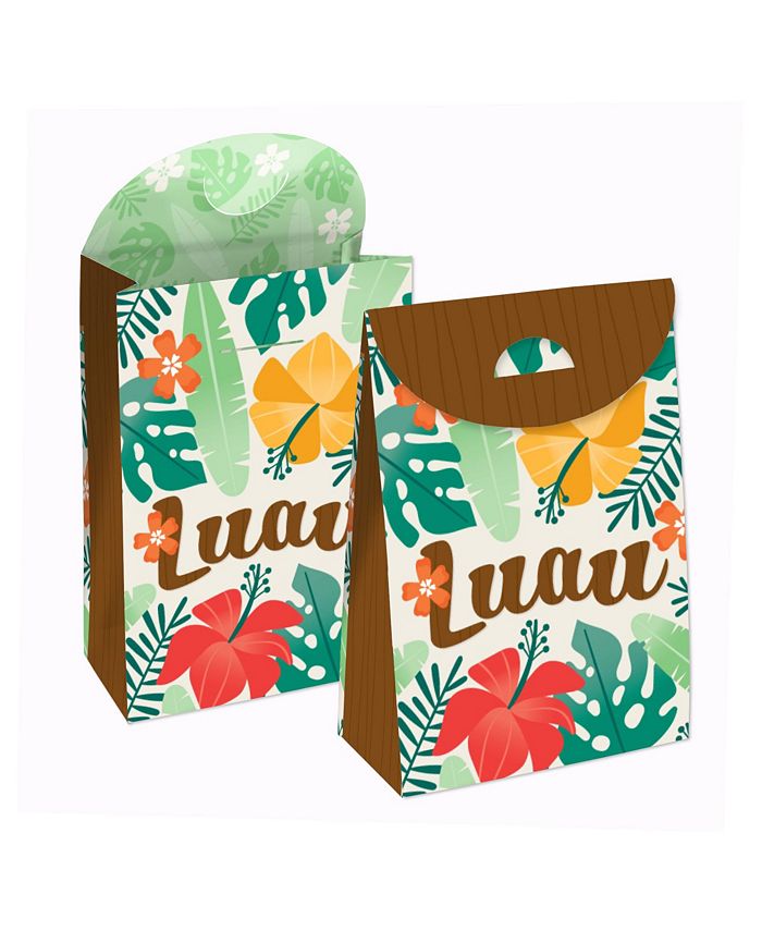 Big Dot of Happiness Tropical Luau - Hawaiian Beach Gift Favor Bags ...