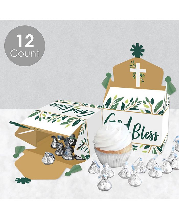 Big Dot of Happiness Elegant Cross - Treat Box Party Favors - Religious ...