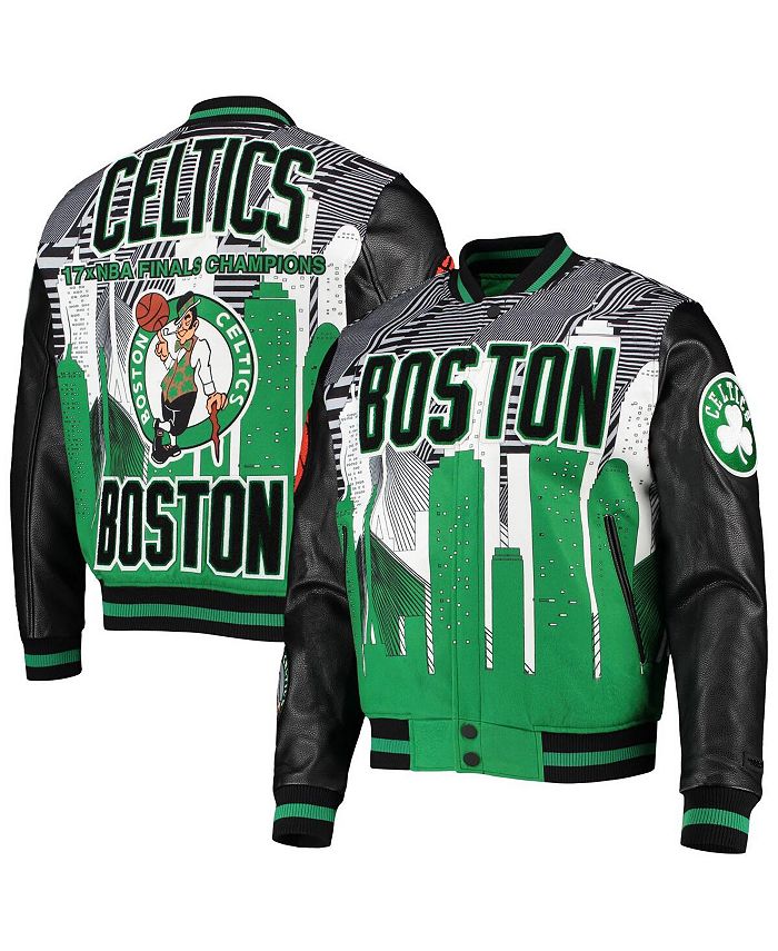 Pro Standard Men's Black Boston Celtics Remix Varsity Full-Zip Jacket ...