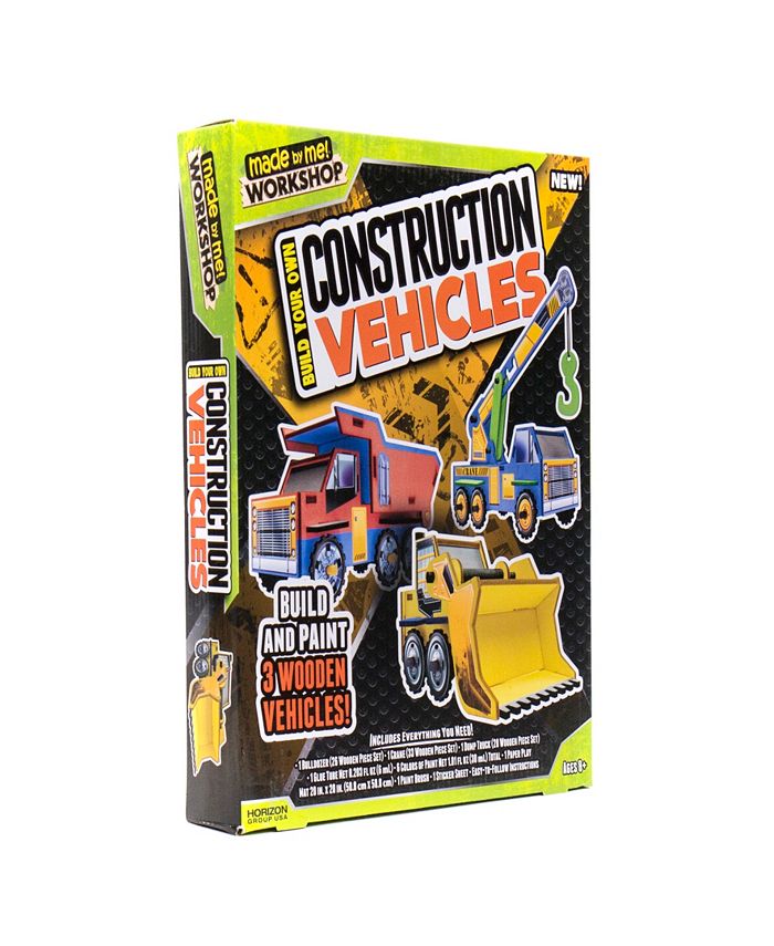Made By Me Workshop Build Your Own Construction Vehicles Playset - Macy's