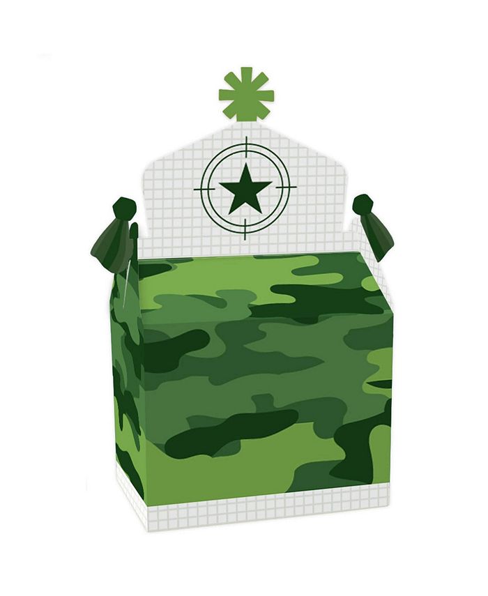 Big Dot of Happiness Camo Hero - Treat Box Party Favors - Army Military ...