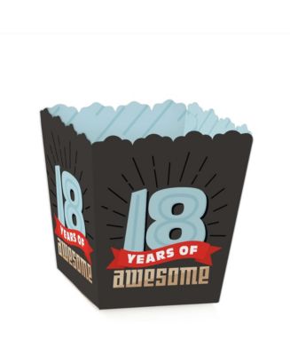 Big Dot of Happiness Boy 18th Birthday - Party Mini Favor Boxes ...