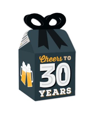 Big Dot of Happiness Cheers and Beers to 30 Years - Square Favor Gift ...