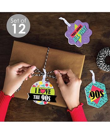 Big Dot of Happiness 90's Throwback - Assorted Hanging 1990s Favor Tags ...