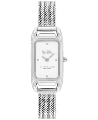 COACH Women's Cadie Stainless Steel Mesh Bracelet Watch, 17.5 x 28.5mm ...