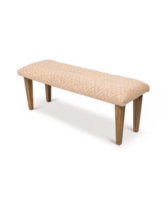 Anaya Home Handwoven Yellow Diamond Bench - Macy's