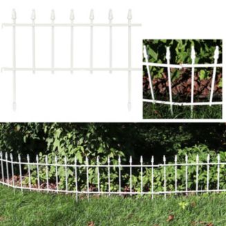 Roman Decorative Garden Fence Panels - Iron Border Fence - 22” W x 18 ...