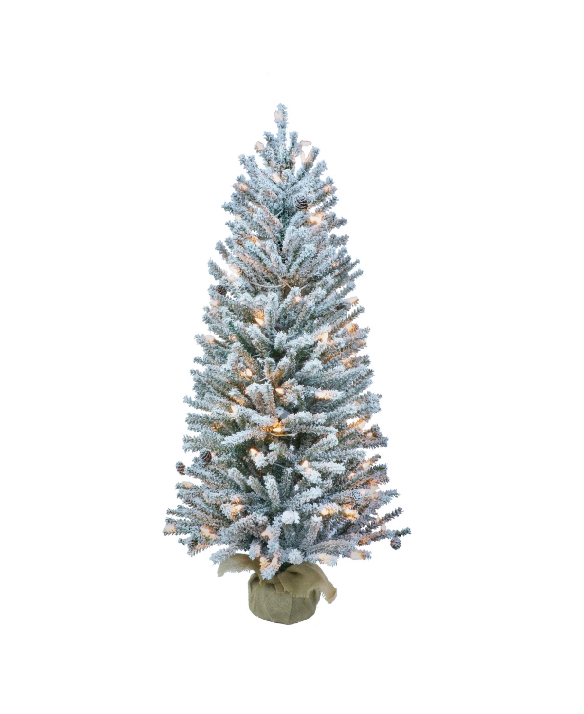 Click here for Puleo Pre-Lit Flocked Fir Artificial Christmas Tre... prices