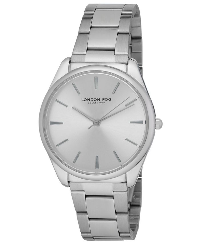 London Fog Women's Covent Silver-Tone Alloy Bracelet Watch 36mm - Macy's