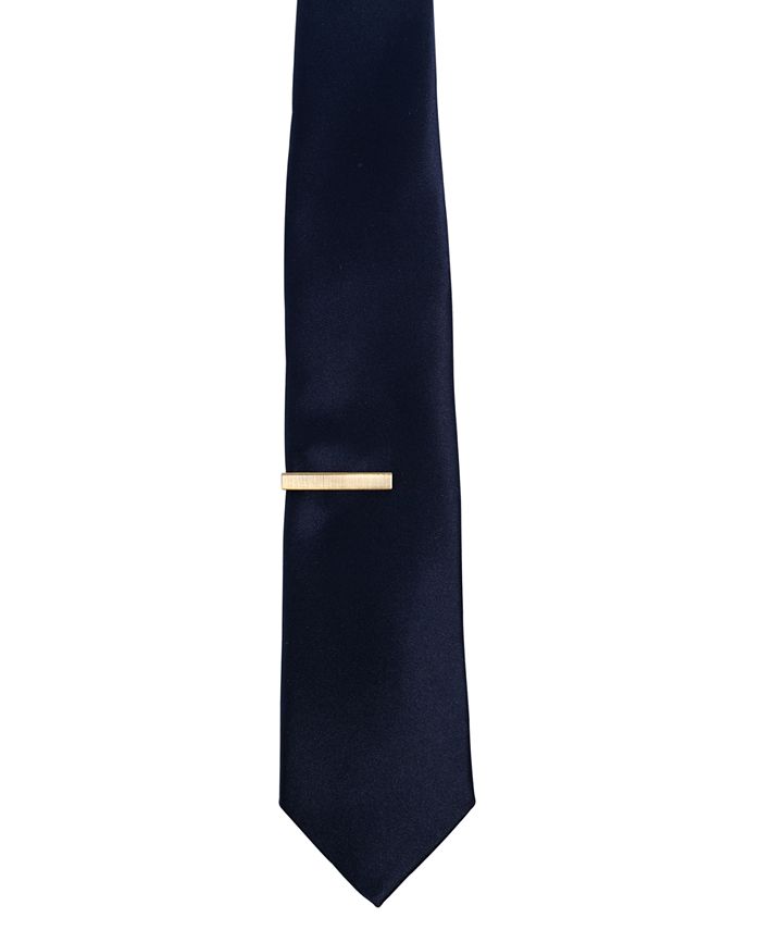 ConStruct Men's Solid Tie & 1" Tie Bar Set - Macy's