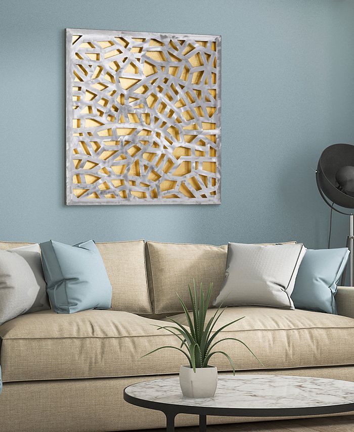 Empire Art Direct Enigma Polished Steel Leaf 3D Abstract Metal Wall Art ...