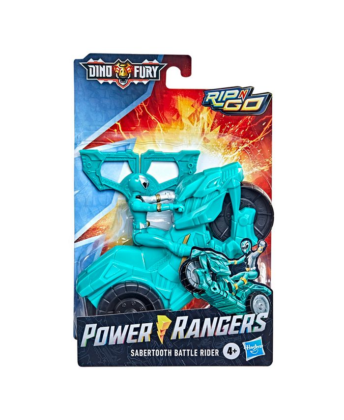 Power Rangers Rip N Go Sabertooth Battle Rider and Dino Fury Green ...