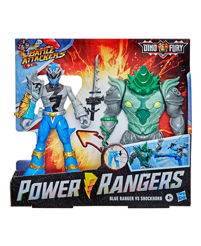 Power Rangers CLOSEOUT! Dino Fury Battle Attackers Blue Ranger vs ...