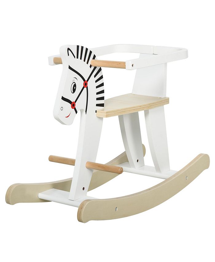 Qaba Wooden Rocking Horse Baby Ride-On Toy for Kids 3-6 Years - Macy's