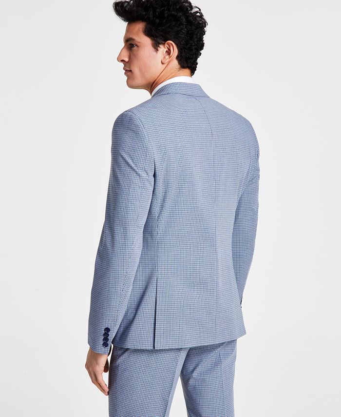 Bar III Men's Slim-Fit Mini Check Suit Jacket, Created for Macy's - Macy's
