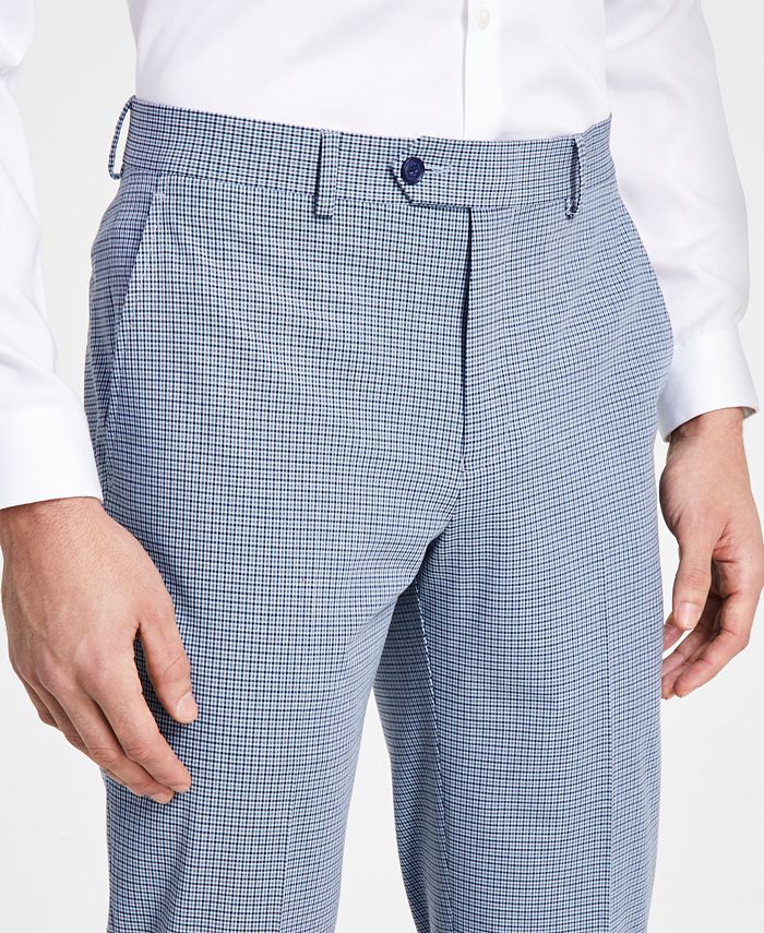 Bar III Men's Slim-Fit Mini Check Suit Pants, Created for Macy's - Macy's