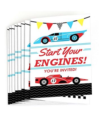 Big Dot of Happiness Let's Go Racing - Racecar - Fill In Birthday or ...