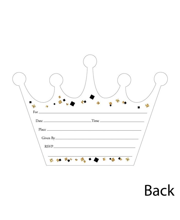 Big Dot of Happiness Prom - Shaped Fill-in Invitations with Envelopes ...