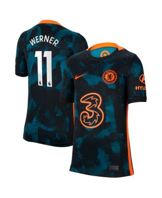 Big Boys Nike Timo Werner Blue Chelsea 2021/22 Third Breathe Stadium ...