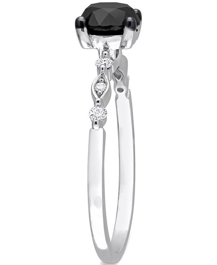 Black Diamond Accent Engagement Rings