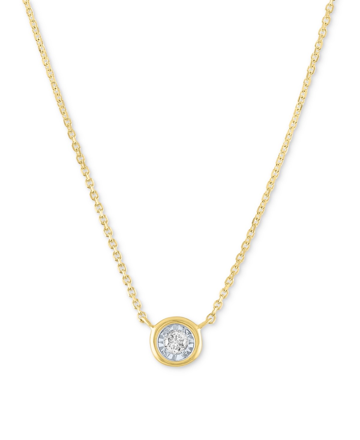 Click here for Diamond Bezel 18 Pendant Necklace (1/20 ct. t.w.)... prices