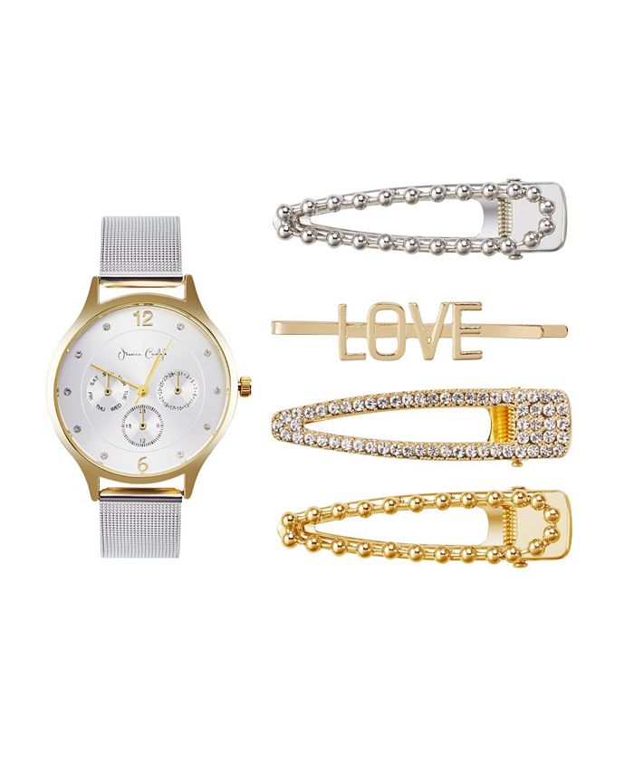 Jessica Carlyle Jessica Carlye Women's Quartz Movement Silver-Tone Mesh ...