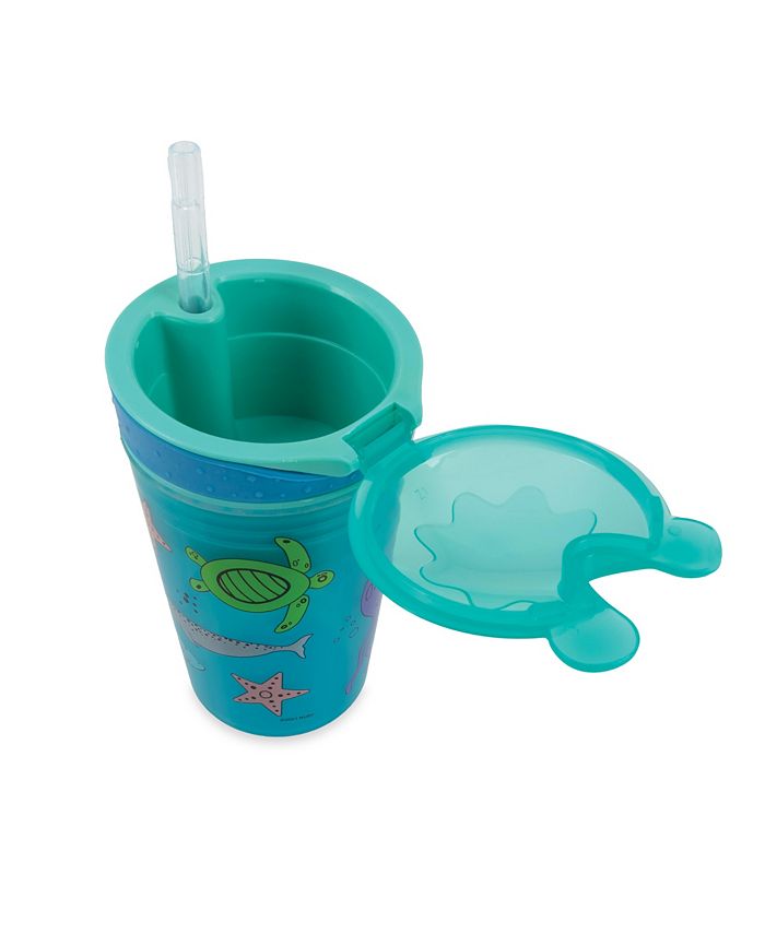 Nuby Snack N' Sip 2 in 1 Snack and Drink Cup, 2 Pack, Aqua/Blue - Macy's