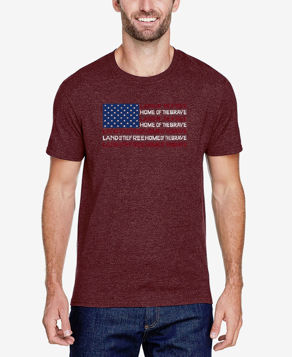 Click here for La Pop Art Mens Premium Blend Word Art American Fl... prices