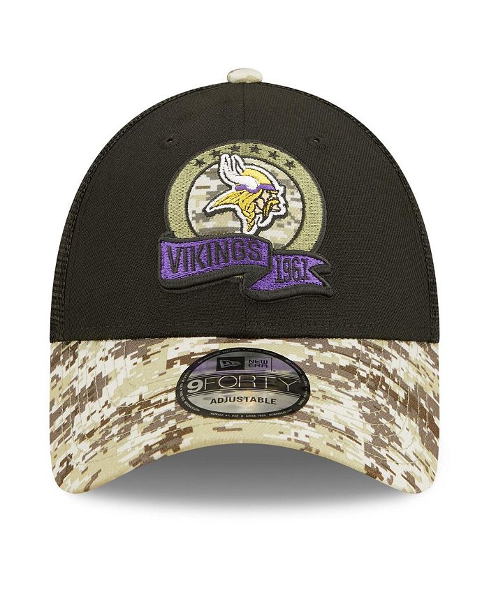New Era Men's Black, Camo Minnesota Vikings 2022 Salute To Service ...