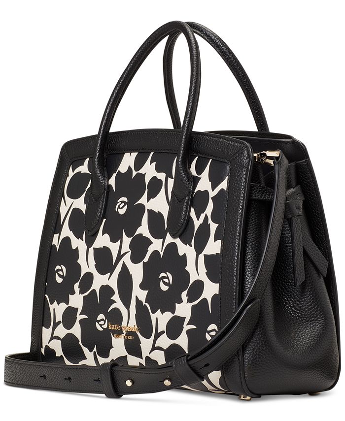 kate spade new york Knott Rosy Garden Embossed Pebbled Leather Medium ...