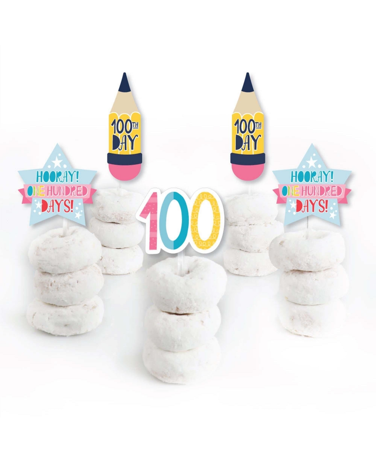 Big Dot Of Happiness Happy 100th Day of School - Dessert Cupcake ...