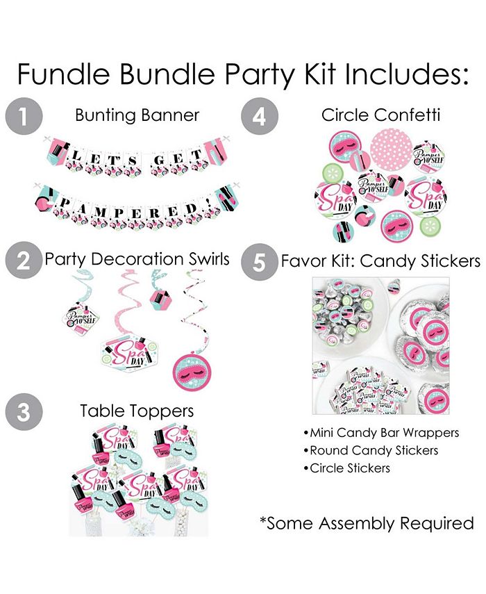 Big Dot of Happiness Spa Day - Girls Makeup Party Supplies - Banner ...