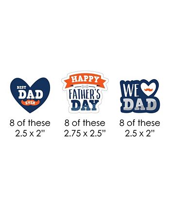 Big Dot of Happiness Happy Father's Day - DIY Shaped We Love Dad Party ...