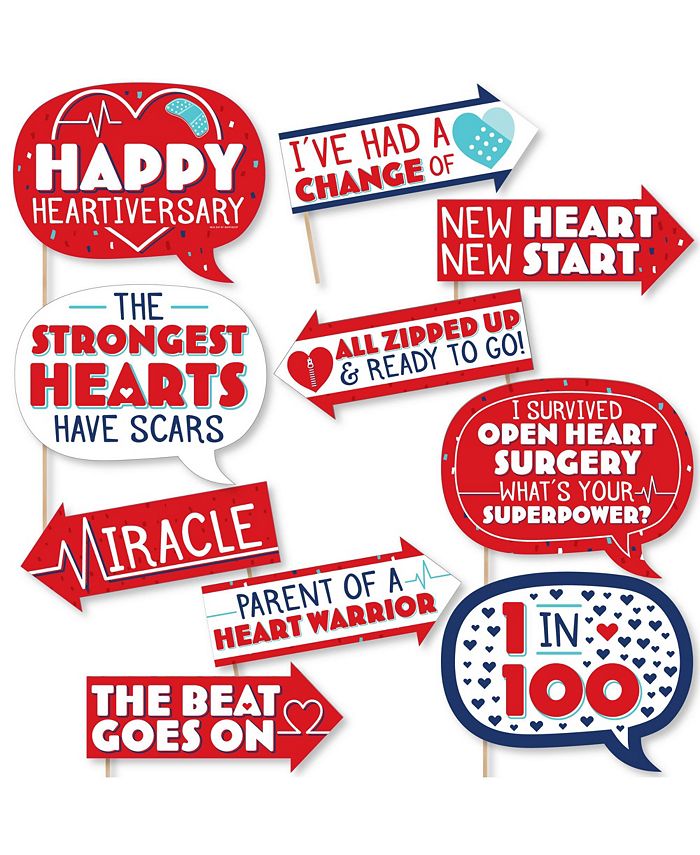 Big Dot of Happiness Happy Heartiversary - CHD Awareness Photo Booth ...
