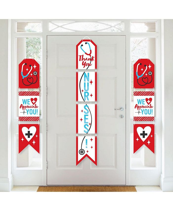 Big Dot of Happiness Thank You Nurses - Hanging Vertical Paper Door ...