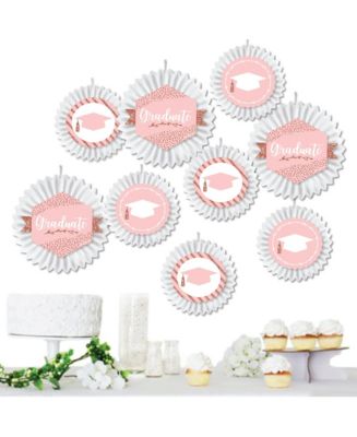 Big Dot of Happiness Rose Gold Grad - Hanging Graduation Party Tissue ...