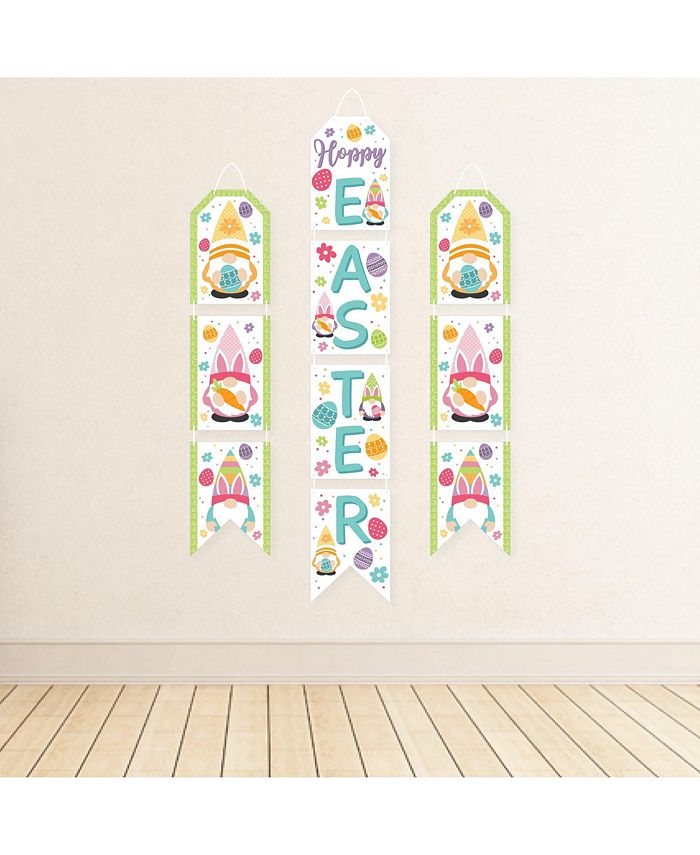 Big Dot of Happiness Easter Gnomes - Hanging Vertical Banners Bunny ...