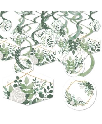 Boho Botanical - Greenery Party Hanging Decor - Party Decoration Swirls ...